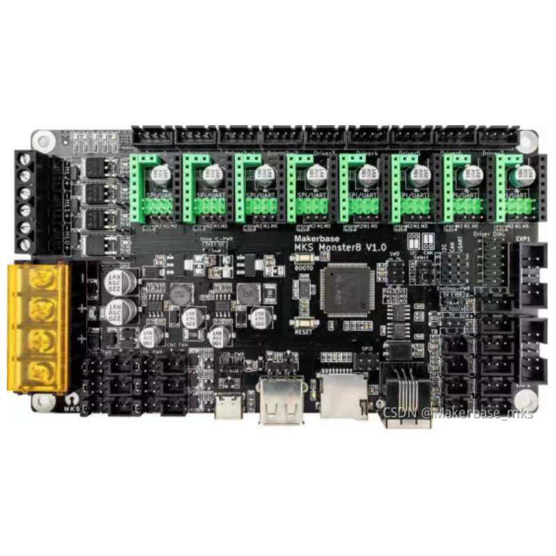 MakerBase MKS Monster8 V1.0: Powerful 8-Axis 3D Printer Motherboard ...