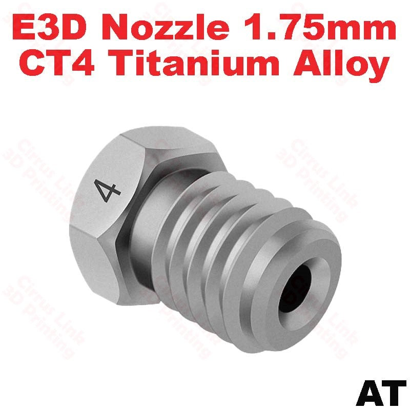 Nozzle E3D V5 V6 TC4 Titanium Alloy M6 threaded nozzle – 3D Printing ...