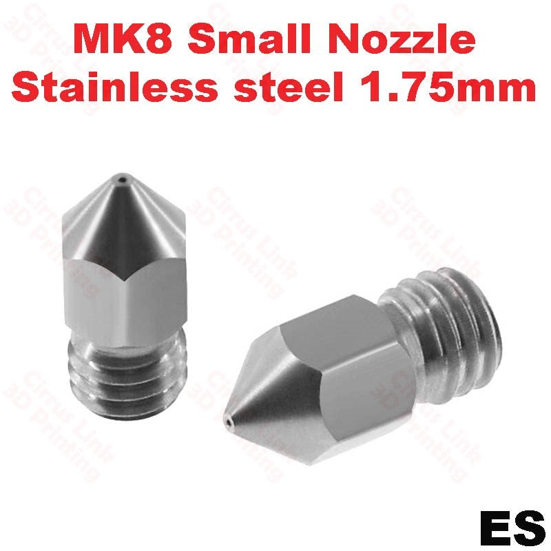Nozzle MK8 Stainless Steel M6 threaded nozzle for 1.75/3mm -ES – 3D ...