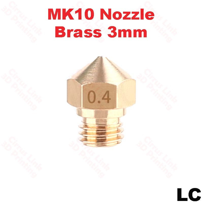 Nozzle MK10 Brass M7 threaded nozzle for 1.75/3mm – 3D Printing Perth ...