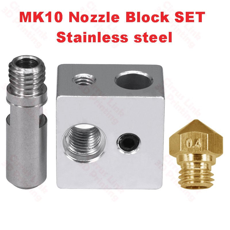 Nozzle MK10 Stainless steel Throat Block SET M7 threaded nozzle – 3D ...