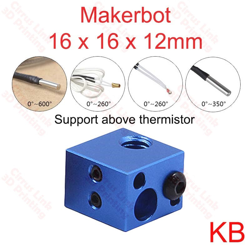 Heating Block for Makerbot (16X16X12) mm - 3D Print Part | Filament ...